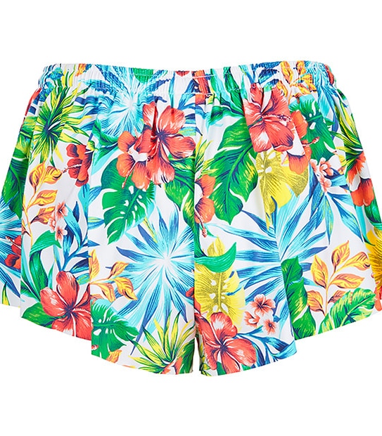 Tropical Fluted Boardshorts - Floral White | Target Australia