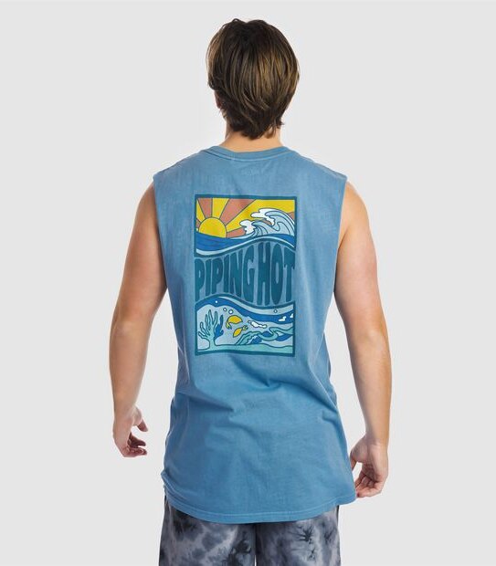 Piping Hot Warped Muscle Tank Top | Target Australia