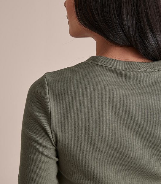 Organic Cotton Rib Layer Top | Target Australia