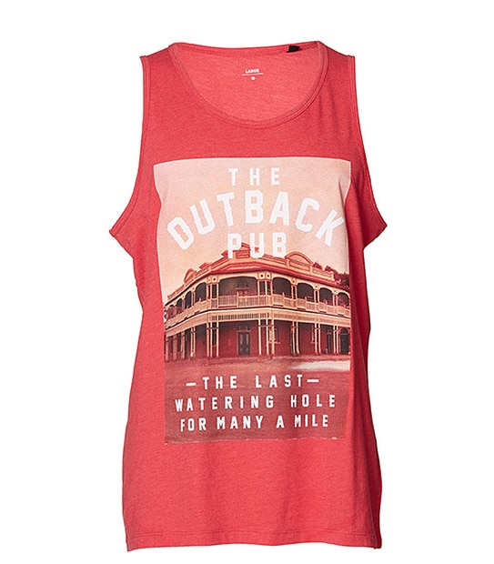 Men's Aussie Pub Tank Top - Red | Target Australia