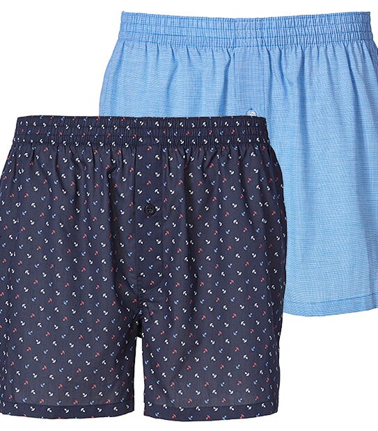 Men's Maxx 2 Pack Fly Front Trunk - Blue Anchor | Target Australia