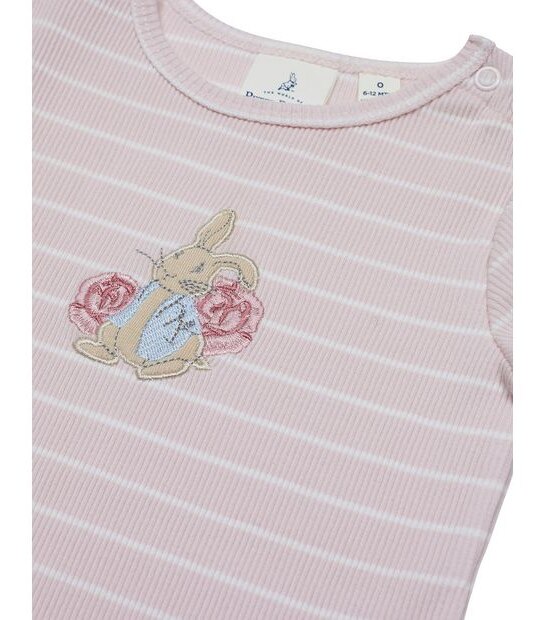 Baby Peter Rabbit Stripe Rib Bodysuit | Target Australia