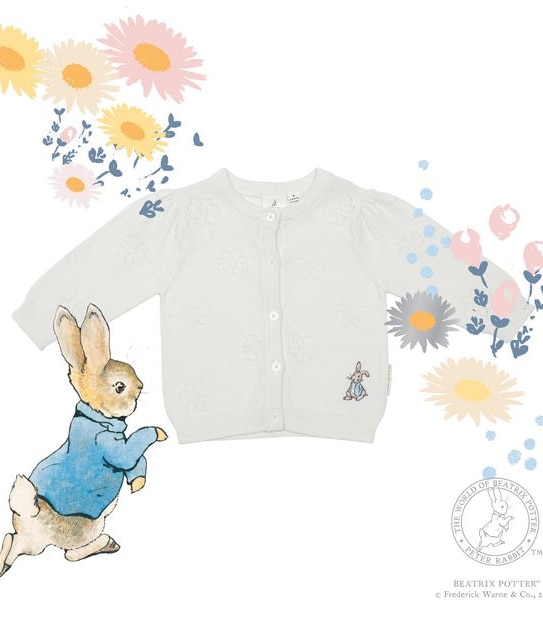 Baby Peter Rabbit Pointelle Knit Cardigan | Target Australia