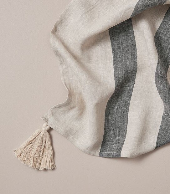 Killian Stripe Linen Throw | Target Australia