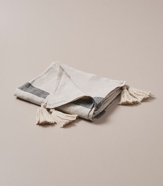 Killian Stripe Linen Throw | Target Australia