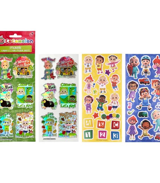 3 Pack Cocomelon Puffy Stickers | Target Australia