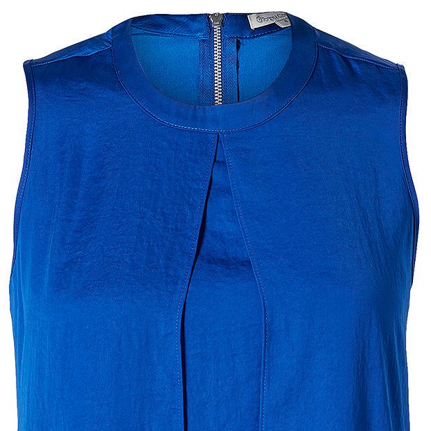Satin Drape Front Top - Cobalt | Target Australia