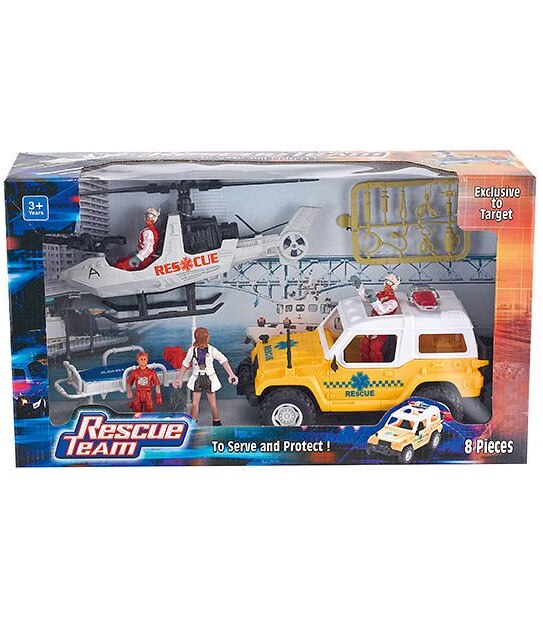 Rescue Team Helicopter & Buggy Playset | Target Australia
