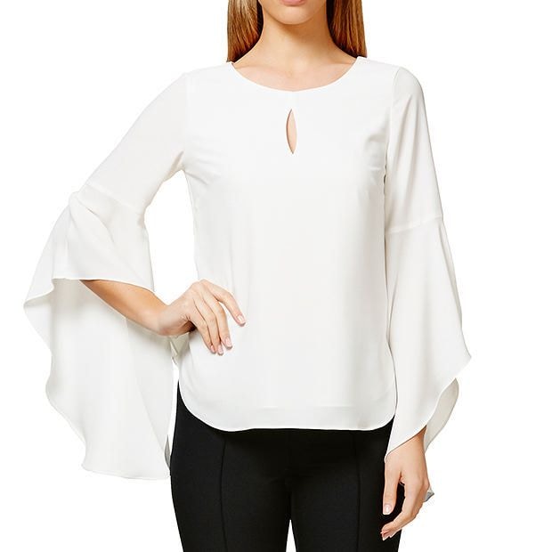 Yours Sincerely Waterfall Sleeve Blouse | Target Australia