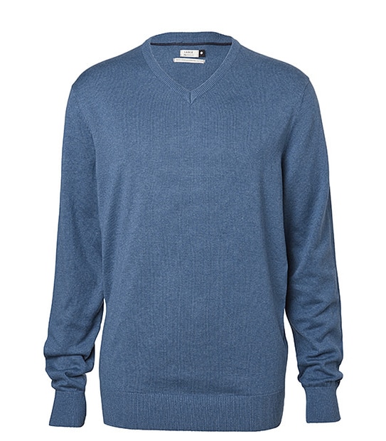 Australian Cotton V-Neck Jumper - Blue Marle | Target Australia