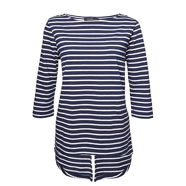 Dannii Minogue Petites Split Back T-Shirt - Navy / White | Target Australia