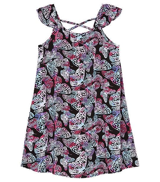 Butterfly Print Flutter Sleeve Dress | Target Australia