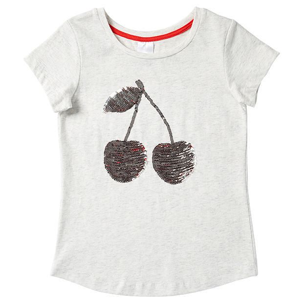 Short Sleeve Sequin Cherry T-Shirt | Target Australia