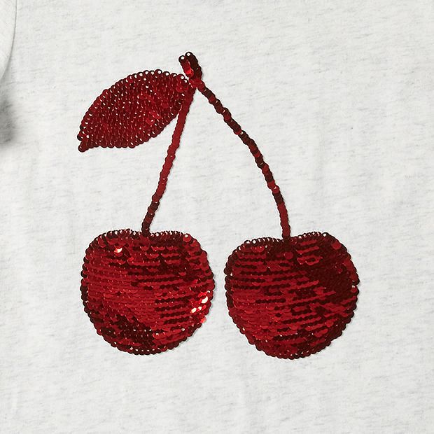 Short Sleeve Sequin Cherry T-Shirt | Target Australia