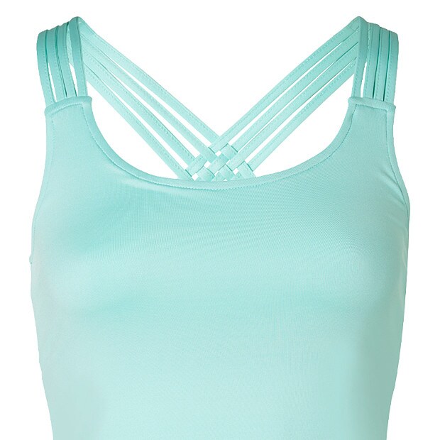 T30 Cross Back Tank - Aqua | Target Australia