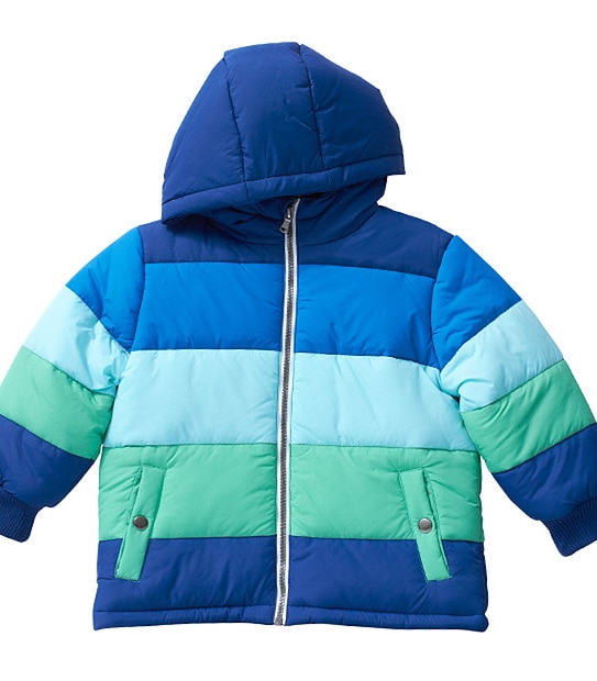 Boys' Strip Puffa Jacket With Hood | Target Australia