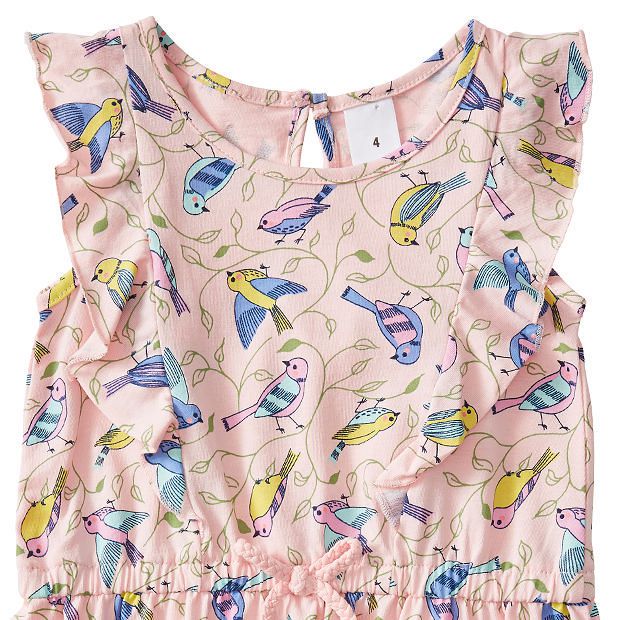 Flutter Sleeve Bird Print Dress | Target Australia