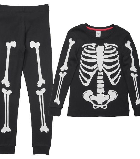 Long Sleeve Halloween Skeleton Pyjama Set | Target Australia