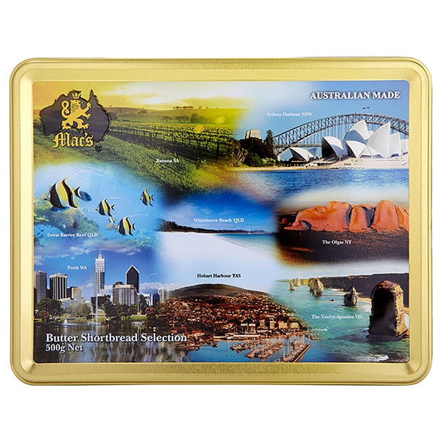 Mac's Butter Shortbread Selection In All States Tin 500g | Target Australia