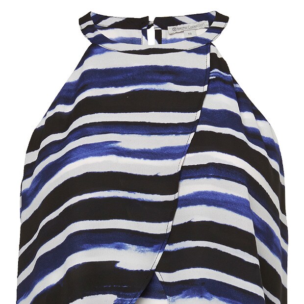 Tiered Halter Top - Blue Stripe | Target Australia