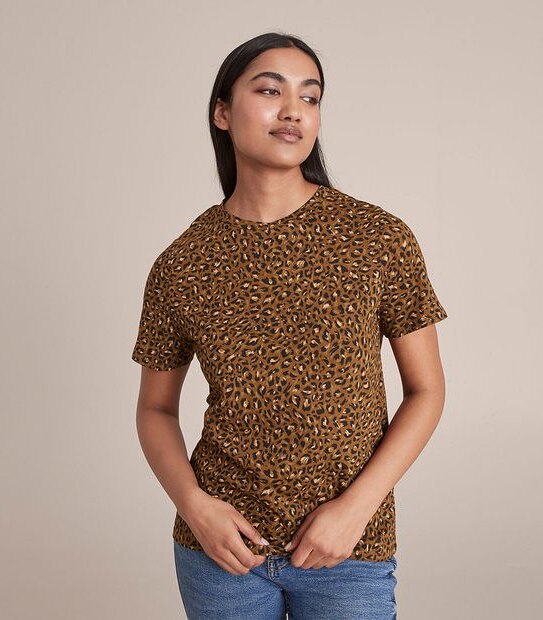 Fitted Printed Crew T-Shirt | Target Australia