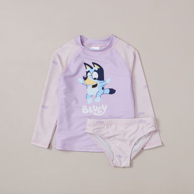Bluey Costume Bluey Boys' One Piece Rash Guard Swimsuit - Official ...