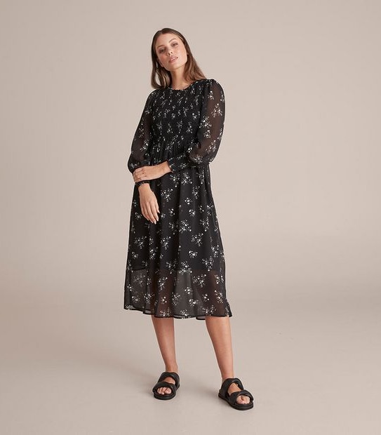Preview Yoryu Shirred Bodice Midi Dress Target Australia
