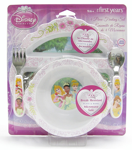 4 Piece Feeding Set - Disney Princess White | Target Australia