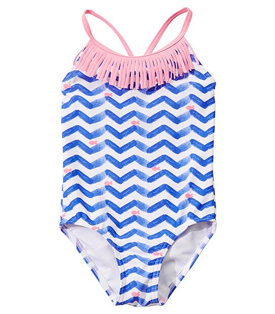 Girls' One Piece Chevron Stripe Bathers | Target Australia