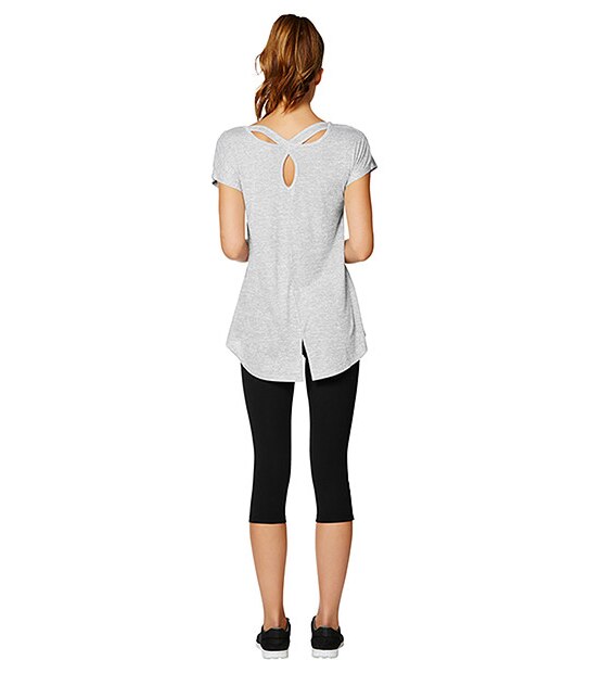 Active Cross Back T-Shirt - Grey | Target Australia