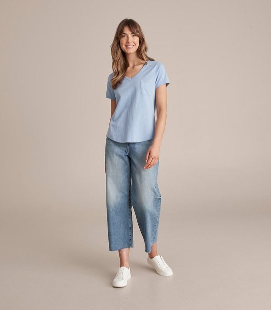 Organic Cotton V-Neck Slub T-Shirt | Target Australia Organic Cotton V-Neck Slub T-Shirt | Target Australia