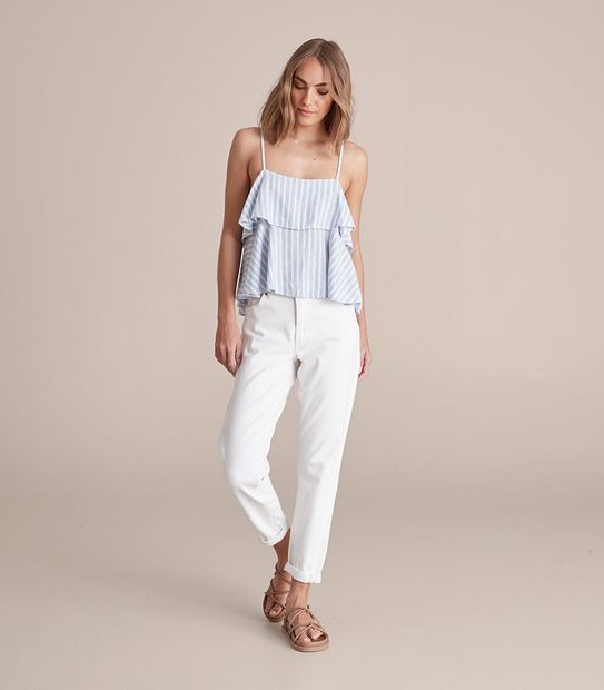 Linen Blend Double Layer Cami | Target Australia