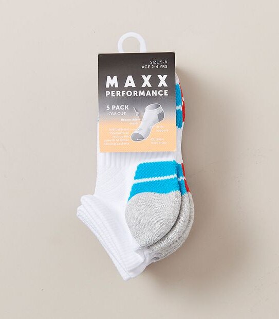 5 Pack Maxx Performance Low Cut Socks | Target Australia