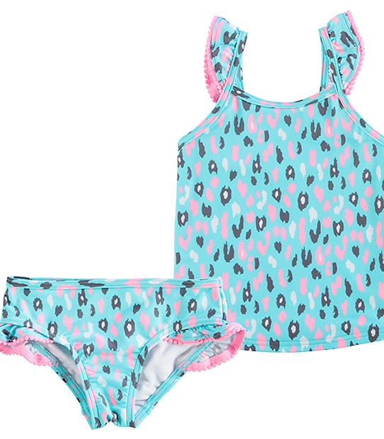 Girls' Two Piece Animal Print Tankini Set | Target Australia