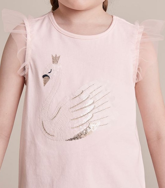 Sequin Swan Tulle Tank | Target Australia