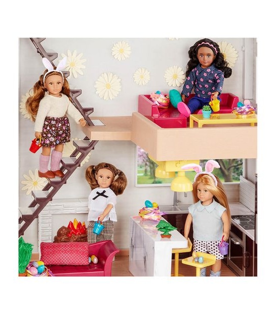 Lori Loris Loft Dollhouse And Furniture And 15cm Doll Target Australia