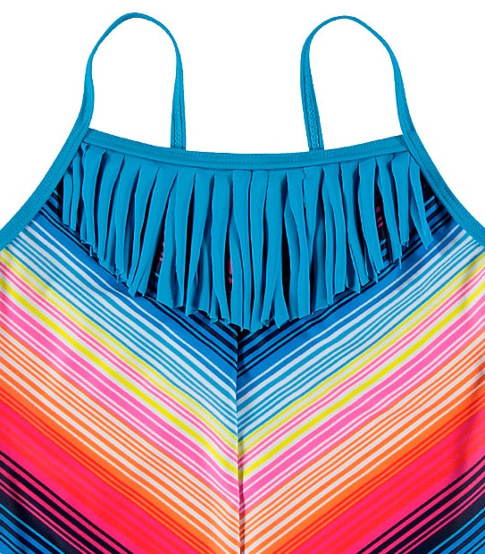 Girls' Piping Hot One Piece Fringed Bathers | Target Australia