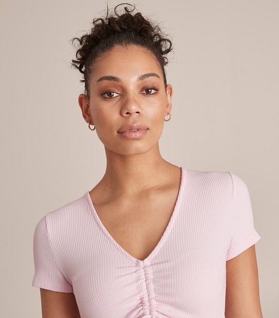 Lily Loves Ruched Front Ribbed Midi Dress Target Australia