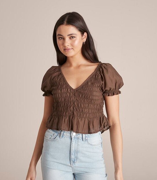 Lily Loves Shirred Bodice Blouse Target Australia