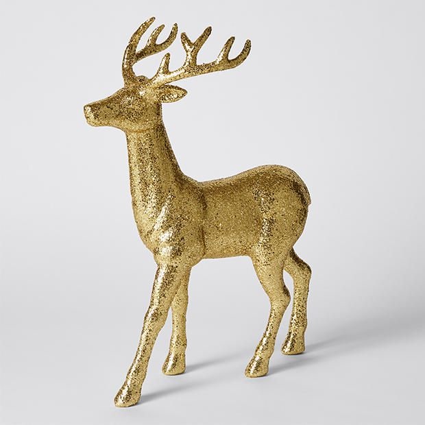 Glitter Reindeer 46cm - Gold | Target Australia