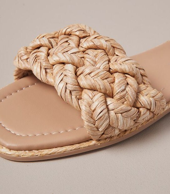 Womens Minnie Twist Band Weave Slides | Target Australia