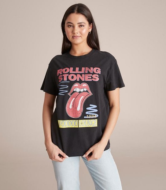 The Rolling Stones Crew Neck Boxy T-Shirt | Target Australia