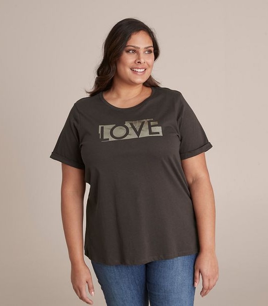 Curve Print Crew T-Shirt | Target Australia