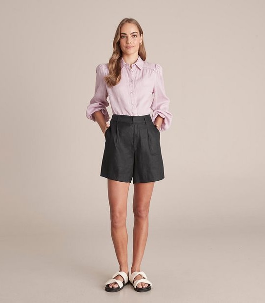 Preview Linen Blend Pleat Front Shorts | Target Australia