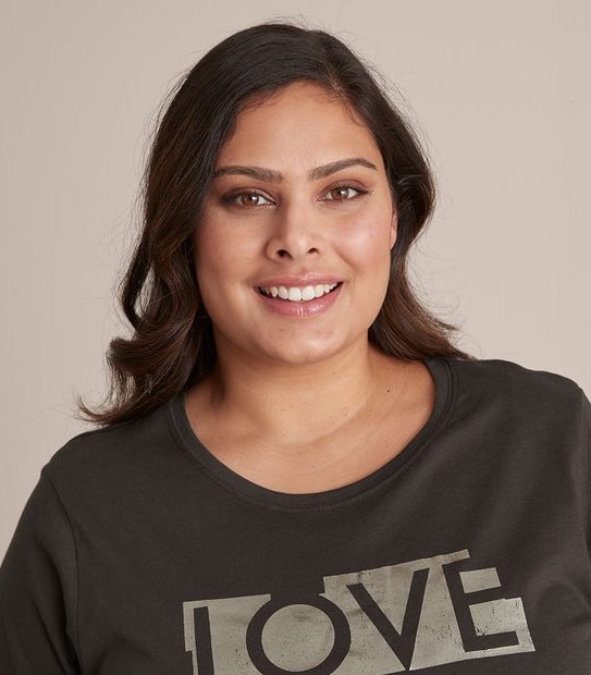 Curve Print Crew T-Shirt | Target Australia