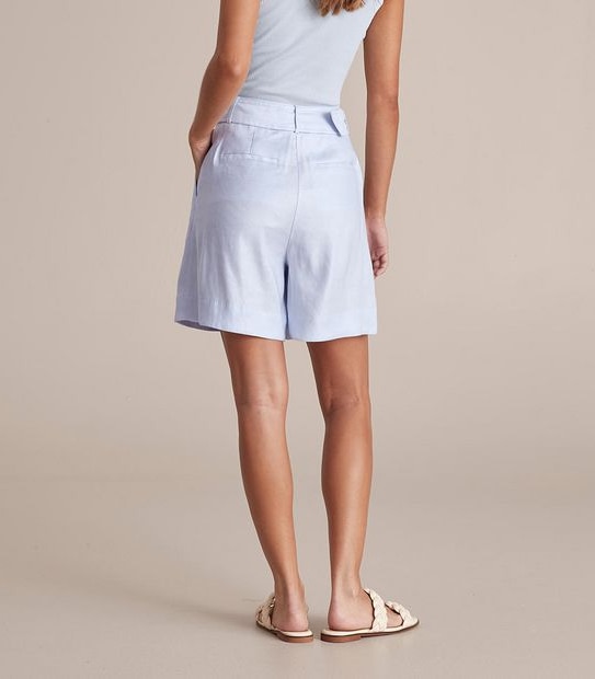 Preview Linen Blend High Waisted Belted Shorts Target Australia