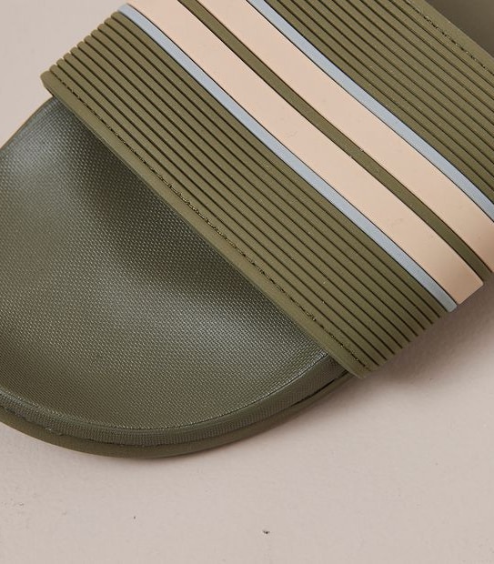 Mens Stu Stripe Slides | Target Australia