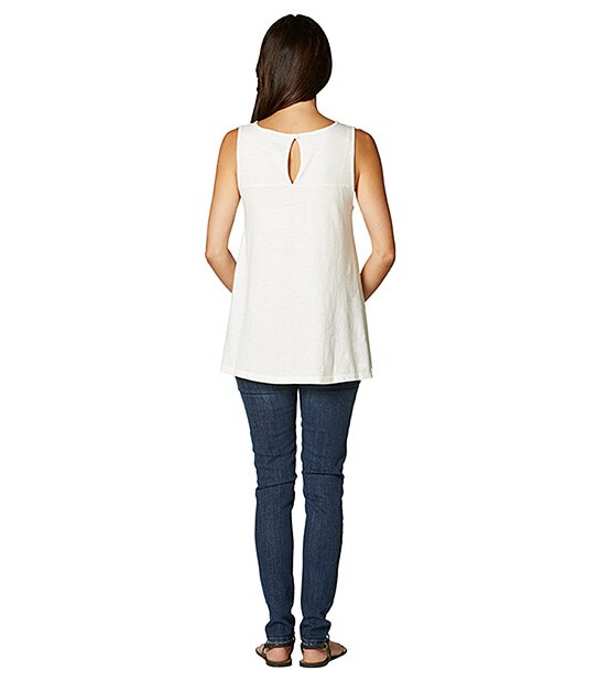 Life & Style Embroidered Tank - White | Target Australia