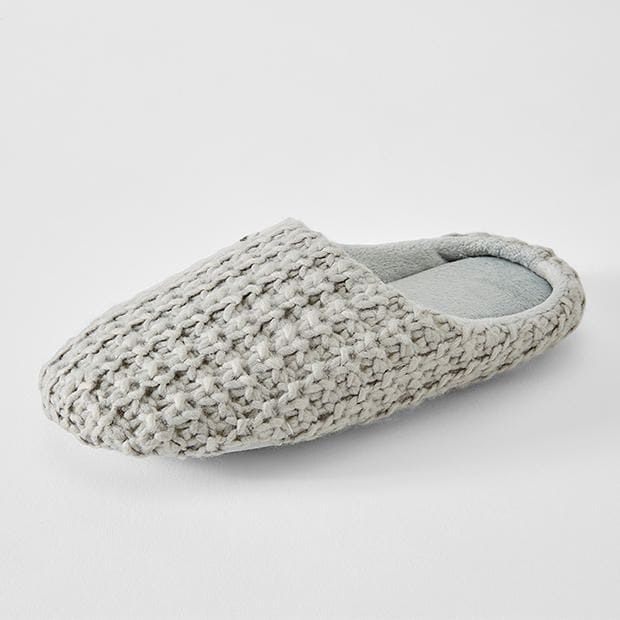 Shelby Cable Knit Scuff Slippers - Grey | Target Australia