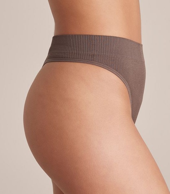 Lily Loves Ribbed Seamfree Hi Waisted G String Briefs Style Lgs52387